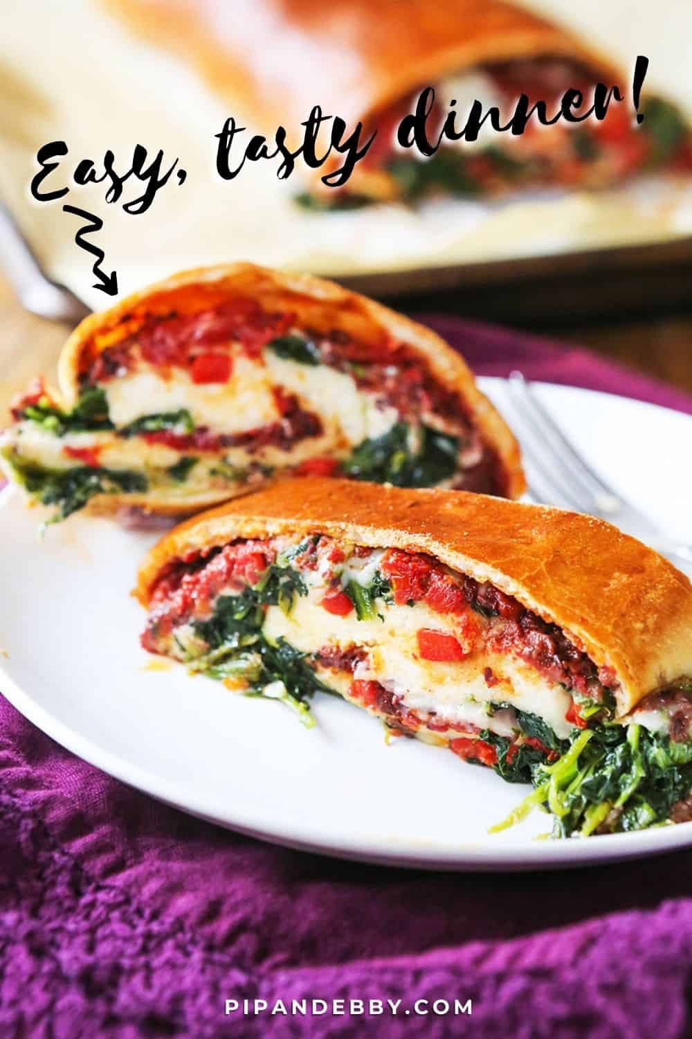 Vegetable Stromboli Recipe - Pip and Ebby