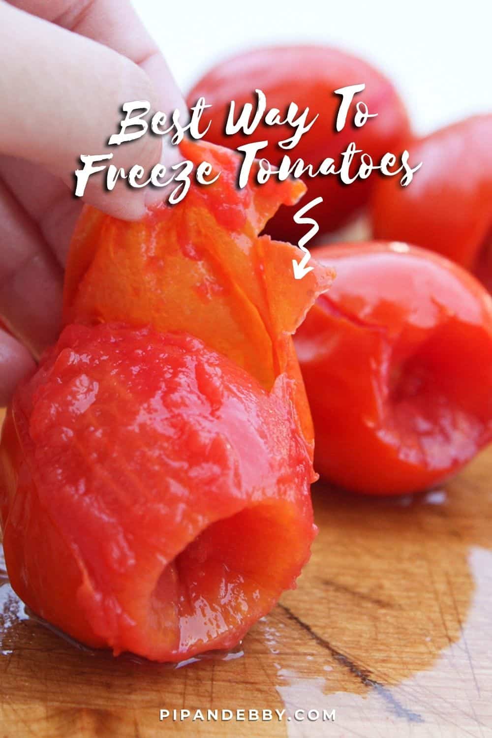 Best Way To Prep + Freeze Tomatoes - So easy! - Pip and Ebby