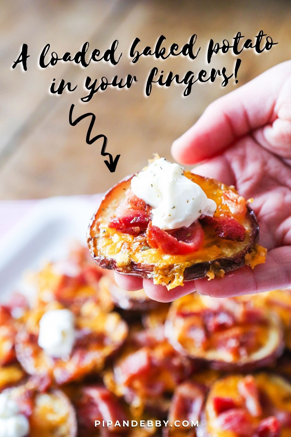 Baked Potato Rounds Recipe - Dinner or Appetizer! - Pip and Ebby