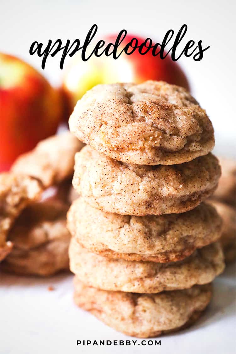 Apple Snickerdoodle Cookies (Appledoodles!) - Pip and Ebby