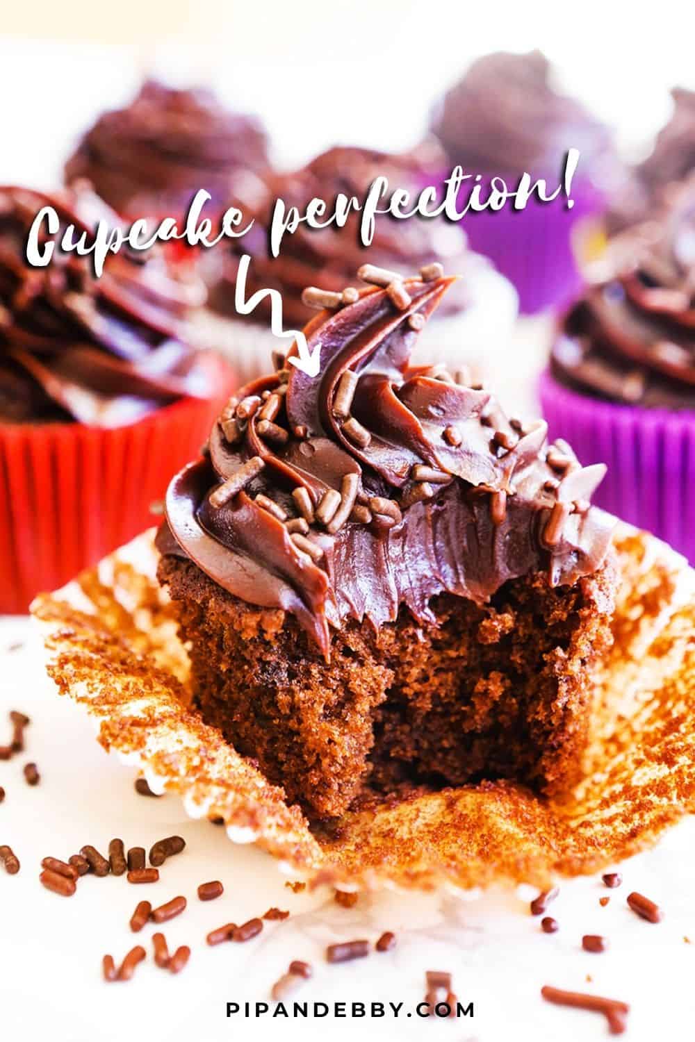 Chocolate Cupcakes Recipe from Scratch - Pip and Ebby