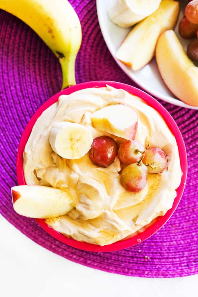 Healthy Yogurt Dip for Fruit - 3 ingredients + 5 min! - Pip and Ebby