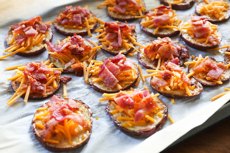 Baked Potato Rounds Recipe - Dinner or Appetizer! - Pip and Ebby