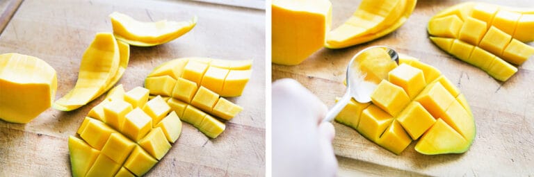 How To Properly Cut A Mango - Step-by-step instructions - Pip and Ebby