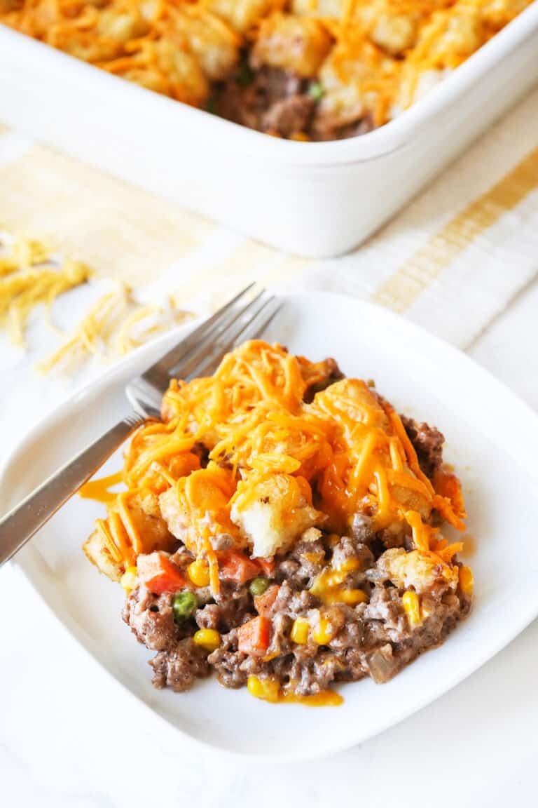 Minnesota Tater Tot Hotdish - Thanksgiving staple! - Pip and Ebby