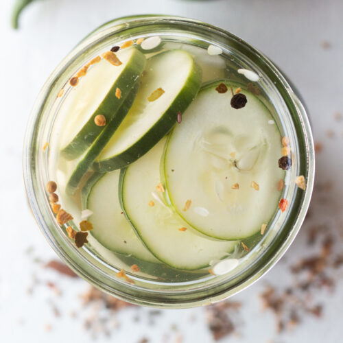 Refrigerator Sweet Pickles - So quick & easy! - Pip and Ebby