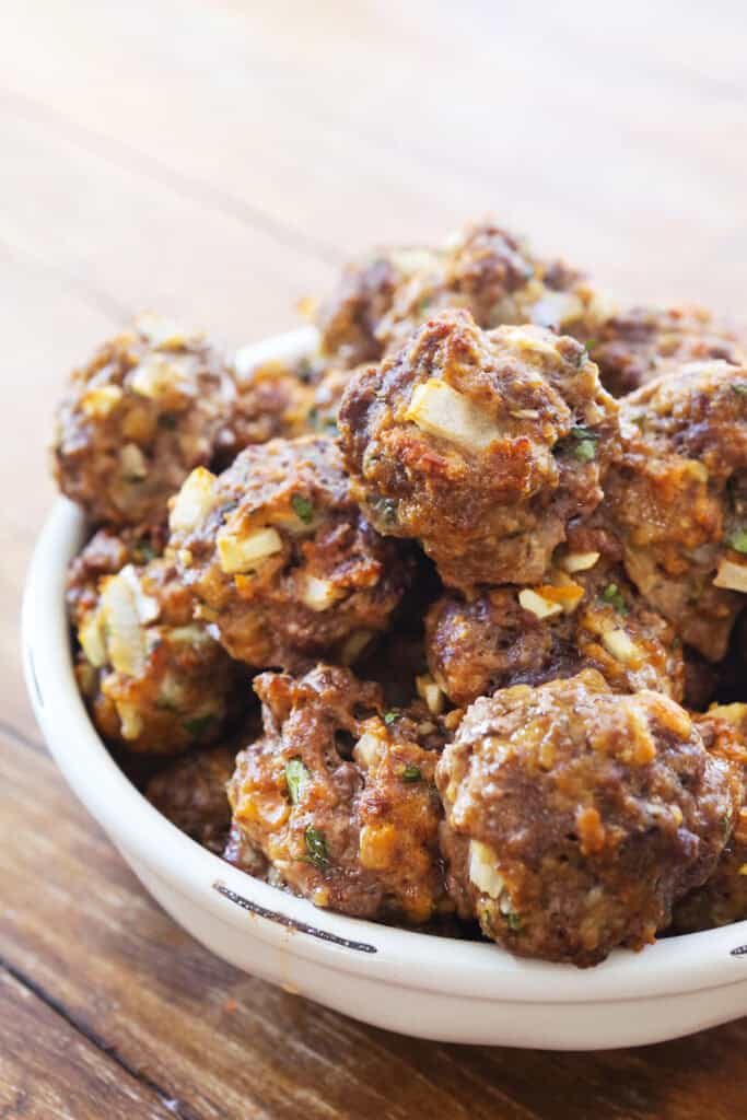 Meatballs with Ritz Crackers - Done in 30! - Pip and Ebby